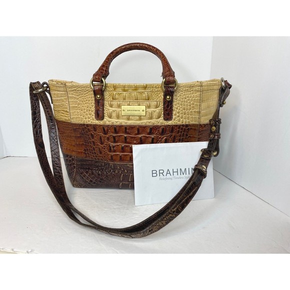 Brahmin | Bags | Brahmin Three Color Beautiful Bag | Poshmark
